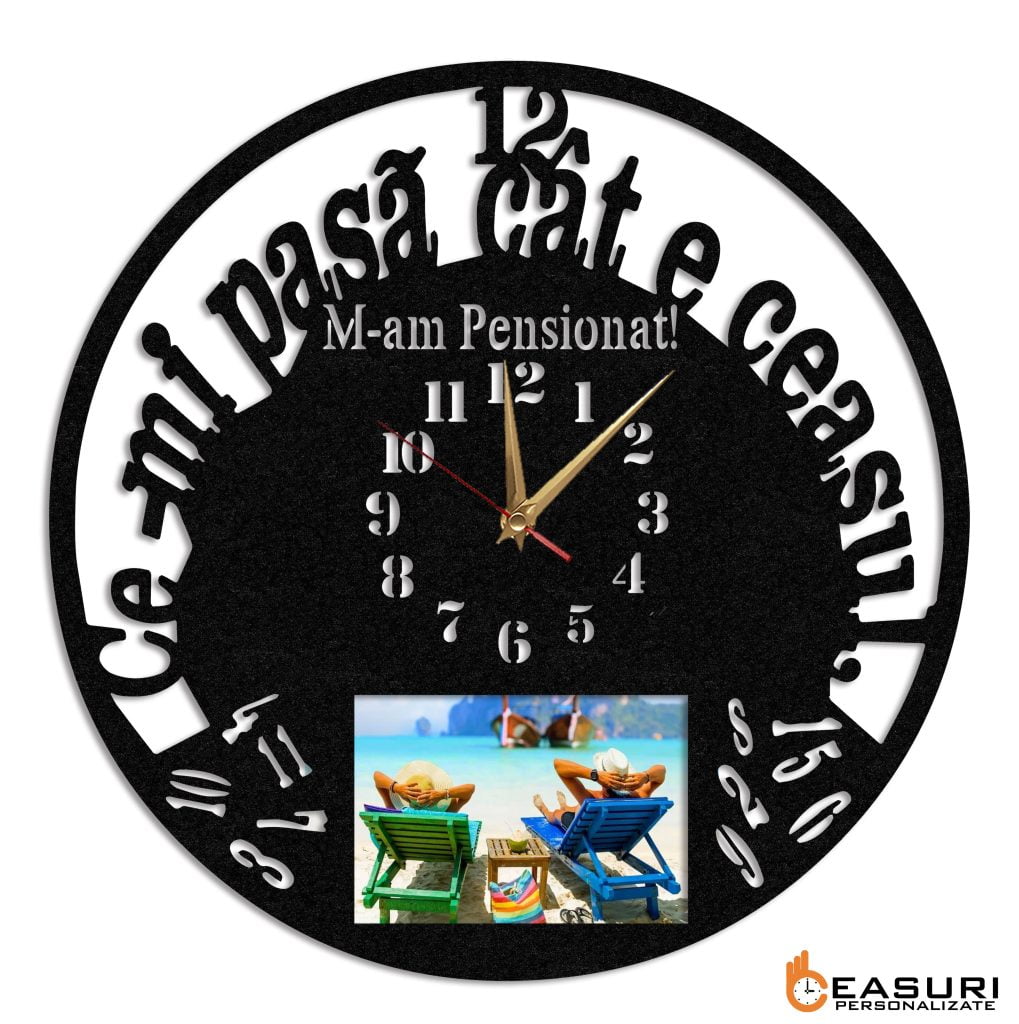 Ceas Personalizat Pensionar cu Poza 02 - Ceasuri Personalizate