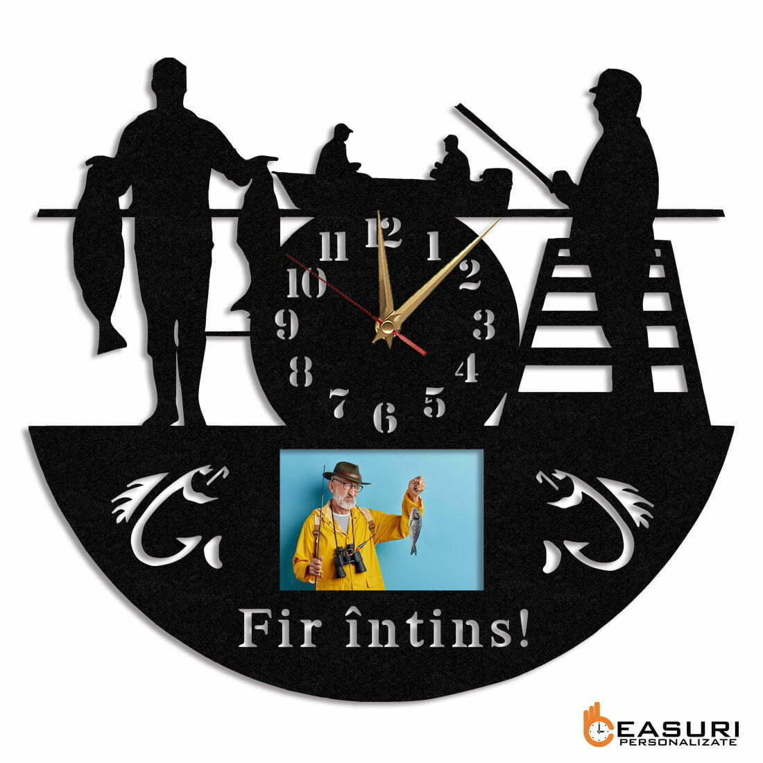 Ceas Personalizat pentru pescari cu poza Fir intins 04 - Ceasuri ...