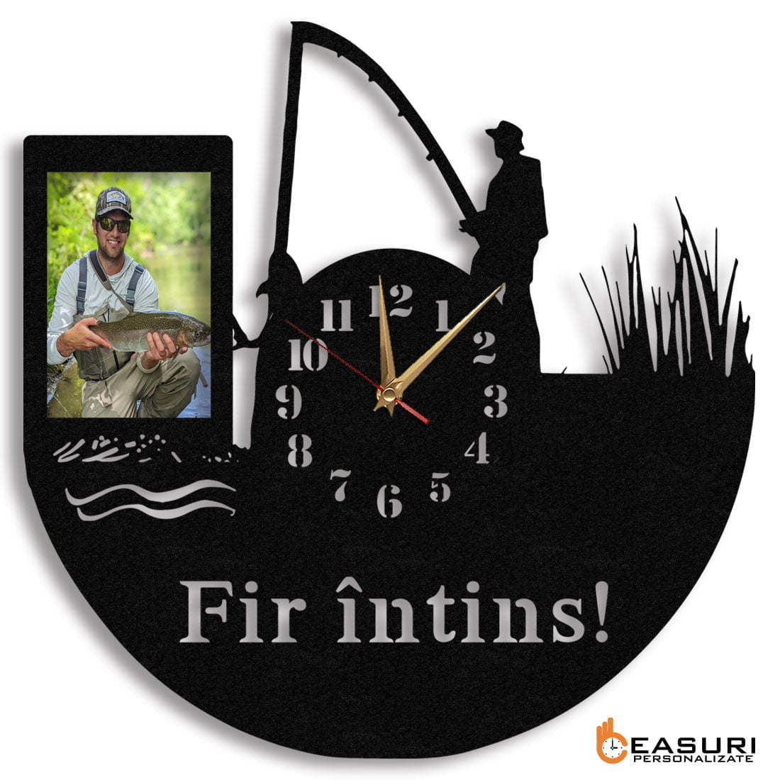 Ceas Personalizat pentru pescari cu poza Fir intins 05 - Ceasuri ...