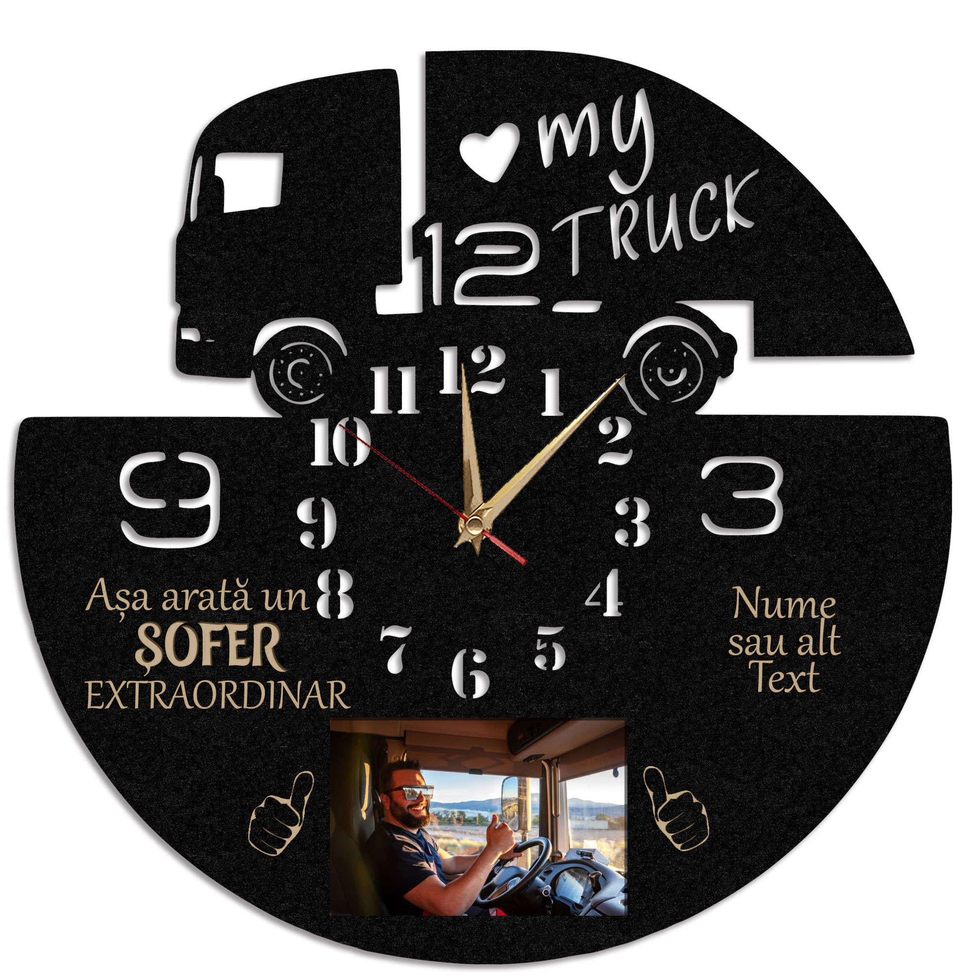 Ceas Personalizat Sofer de camion tir cu poza - Ceasuri Personalizate